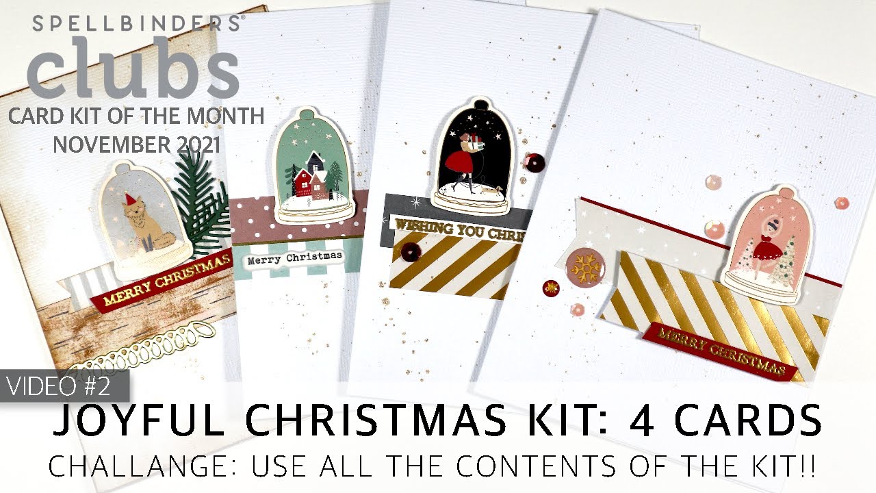 Quick Video: Spellbinders Joyful Christmas Kit CARD 3-4-5-6 - YouTube