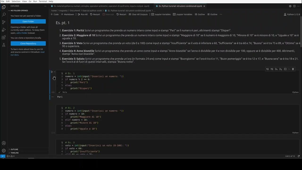 Python tutorial - Istruzioni condizionali ed esercizi pt. 1 - YouTube