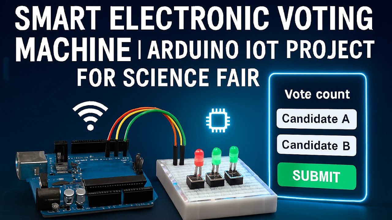 Smart Electronic Voting Machine using Arduino | Automatic Voting System Project | IoT Based EVM ...