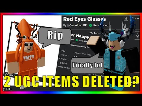 TWO UGC ITEMS GOT DELETED TODAY | ROBLOX - YouTube