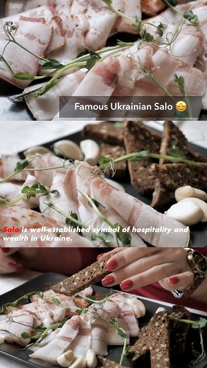 Ukrainian Food ️🤩famous Ukrainian Salo 😍 Boscht Vareniki Salo