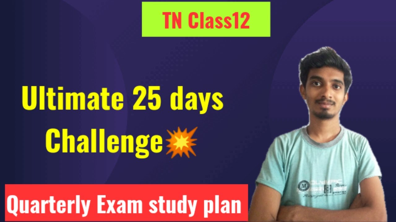 25 days Study Challenge for Quarterly Exam|Study plan|Class 12|Class 11 ...