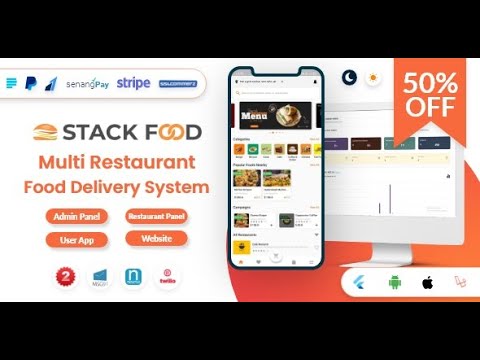StackFood Multi Restaurant - Food Delivery App with Laravel Admin and Restaurant Panel - YouTube