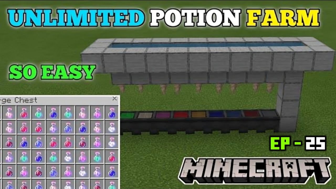 Minecraft Easy Automatic Potion Farm For Fight Ender Dragon 🐲🐲 - YouTube