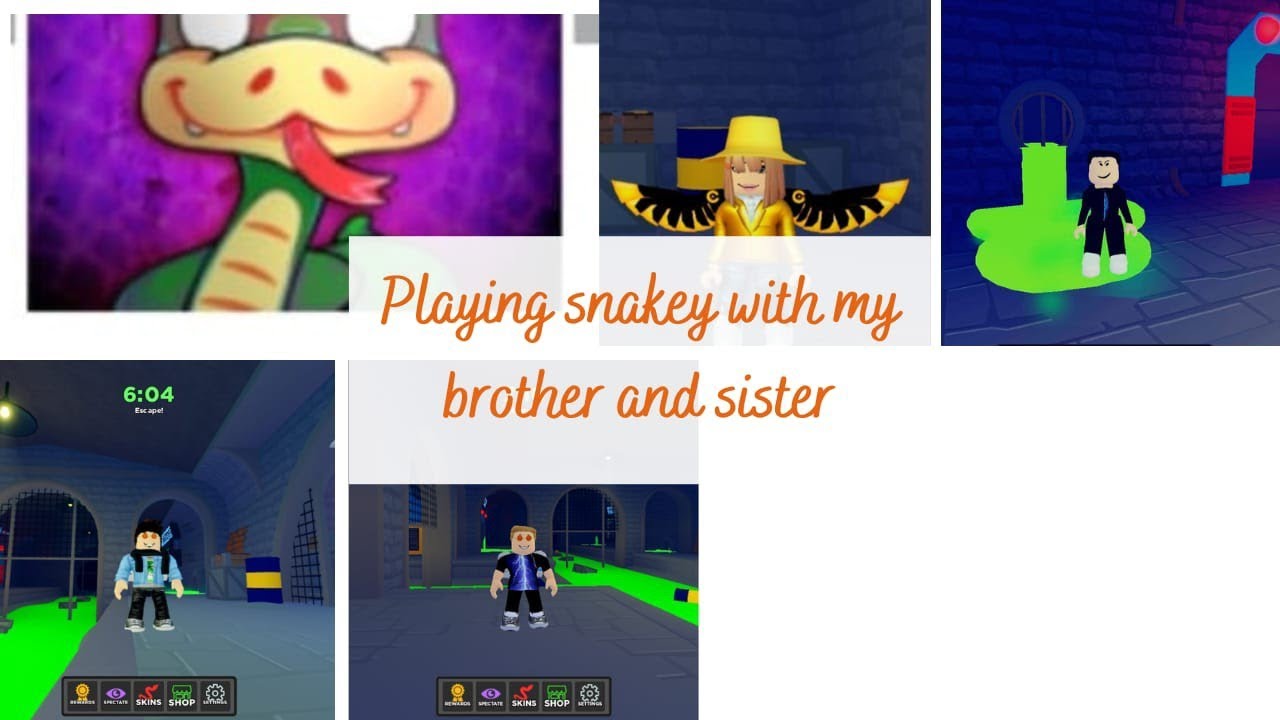 playing snakey with my brother and sister - YouTube