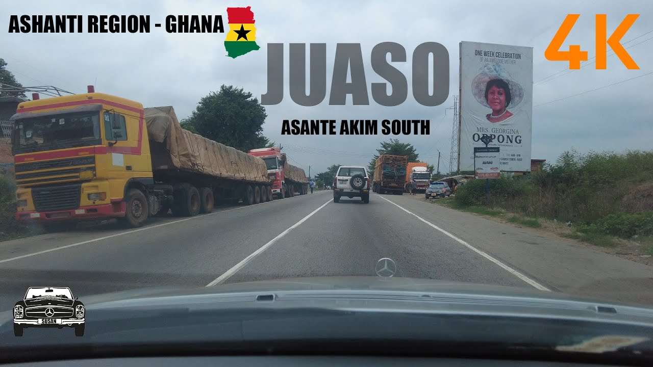 Juaso Asante Akim South Drive in the Ashanti Region of Ghana 4K - YouTube