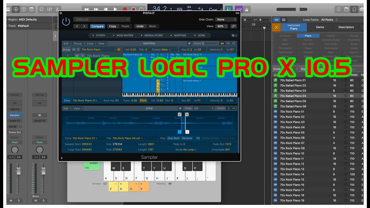 logic Pro X Sampler的简单用法（2021） - YouTube