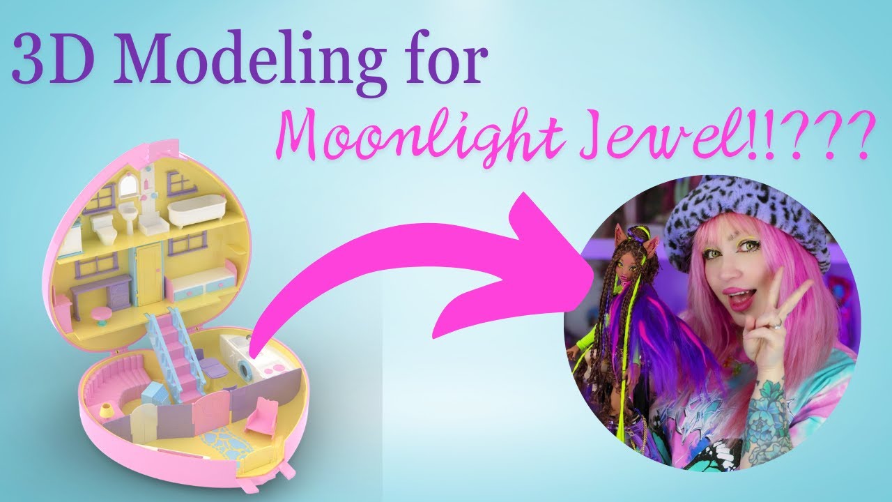 3D Modeling a GIANT Polly Pocket for MOONLIGHT JEWEL!! - YouTube