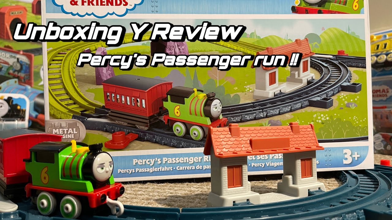 All Engines Go Percy's Passenger Run!! Push Along Set Unboxing Y Review ...