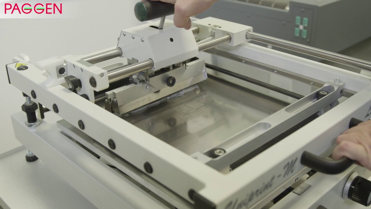 Schablonendrucker Uniprint, manuelles Bedrucken von Leiterplatten mit ...