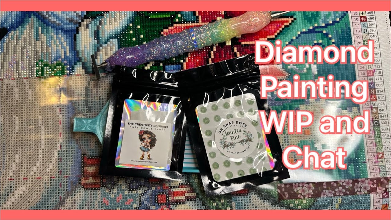 Diamond painting WIP and chat Gnome for the Holidays by Marjorie Sarnat ...
