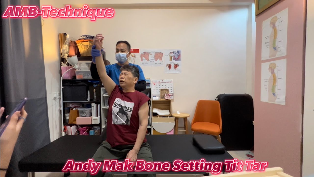 Andy Mak fixing stiff neck , frozen shoulder , lower back misalignment ...