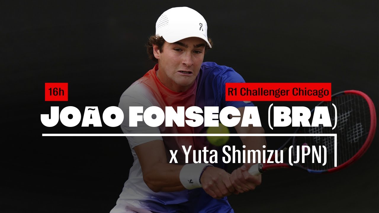 Parte 2 JOÃO FONSECA x Y. Shimizu | ATP Challenger Chicago (R1) | Live ...