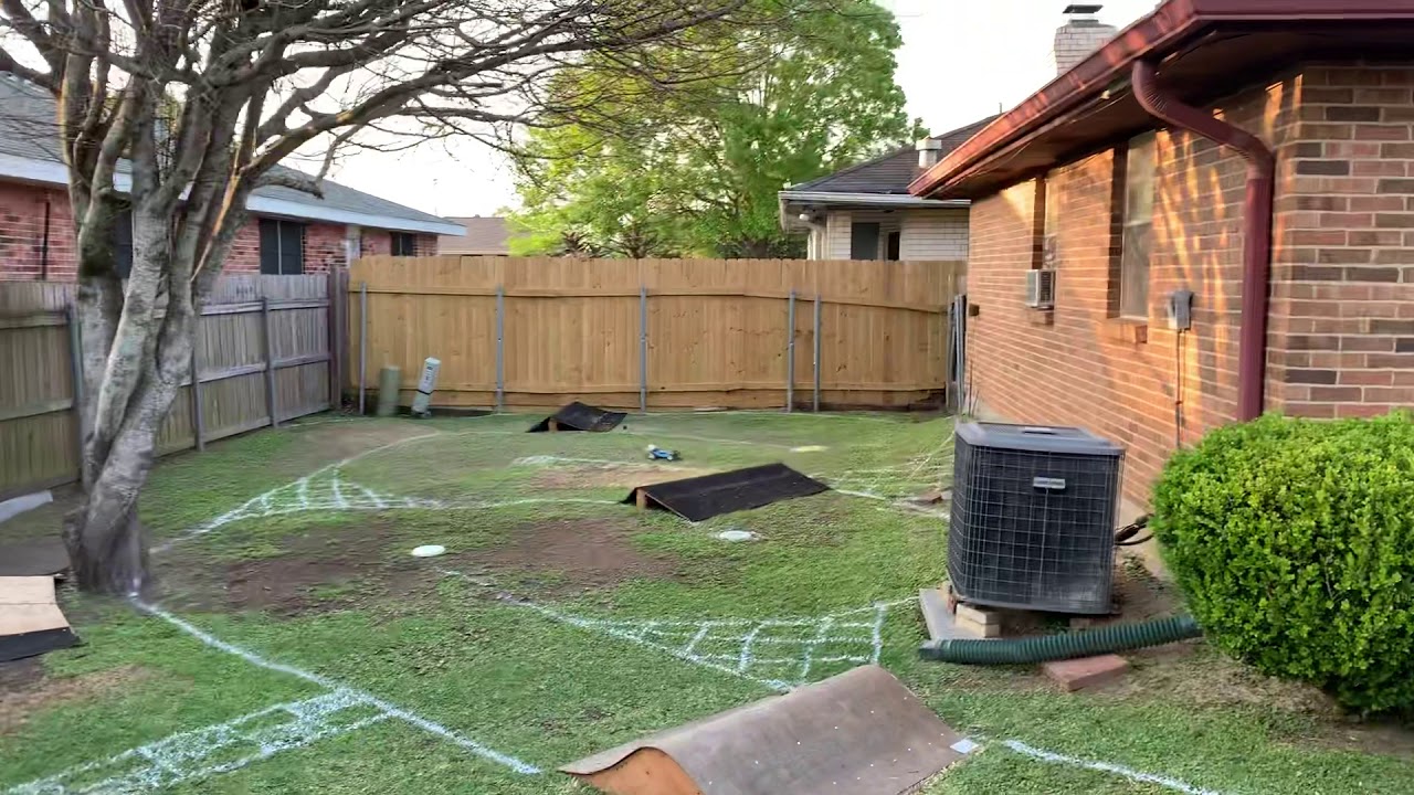 Trey trying out the new backyard rc track layout! - YouTube