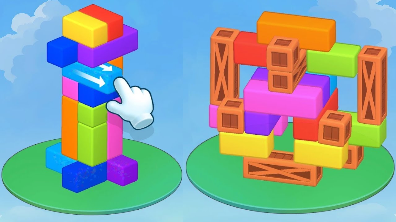 Unstack Tower Gameplay | Color Tower Puzzle Game - YouTube