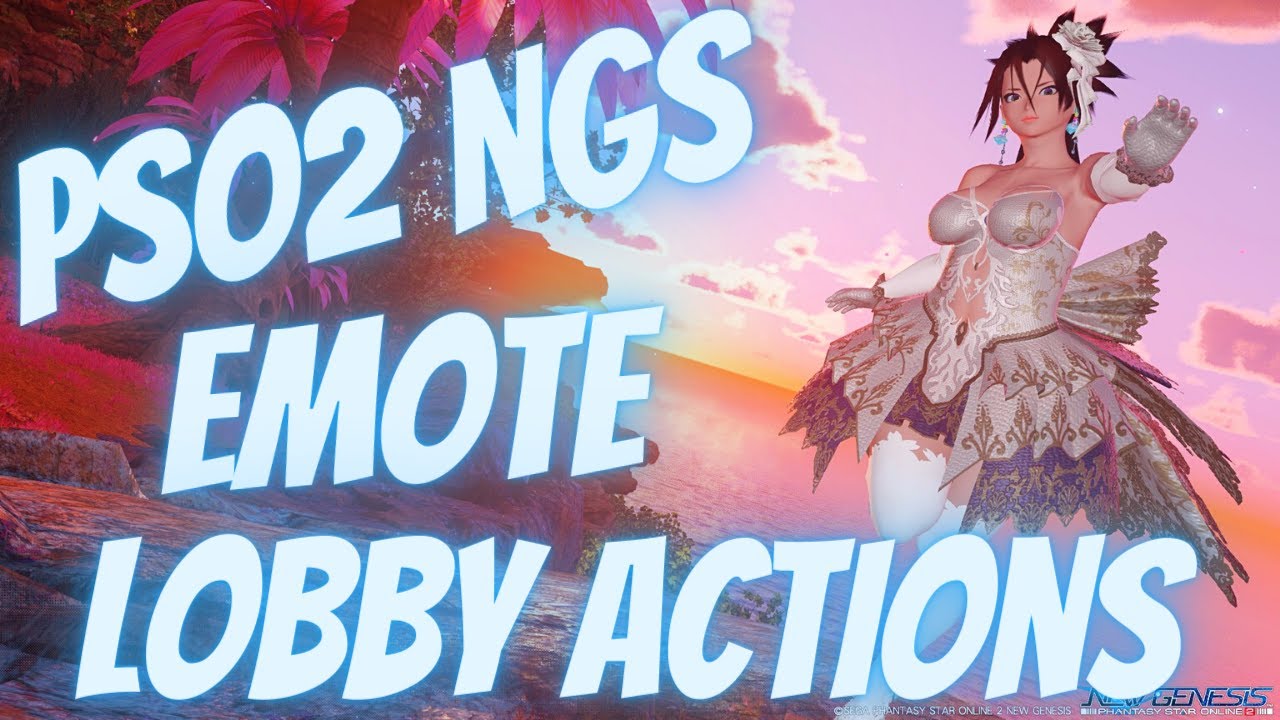 PSO2NGS 739: Observe Emote Lobby Action 739「手のひらを見る」 - YouTube