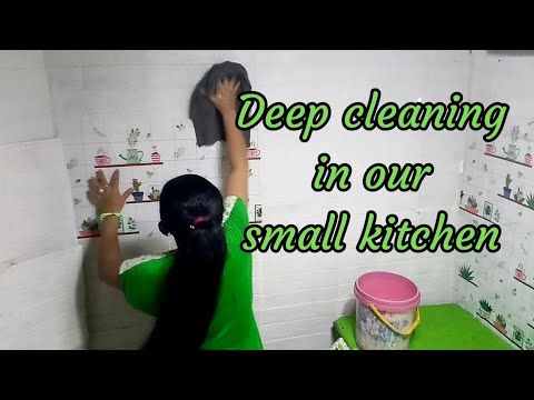 Deep cleaning in our small kitchen. - YouTube