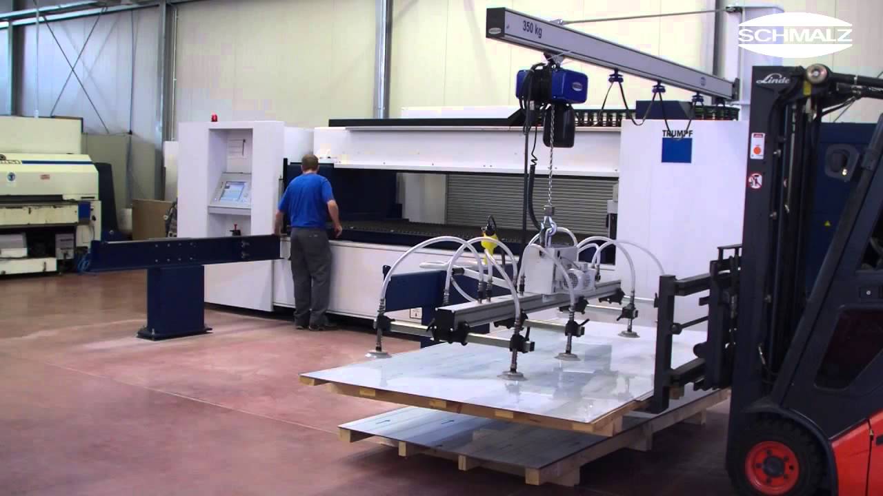 Vacuum lifting device VacuMaster Basic for loading a laser processing ...