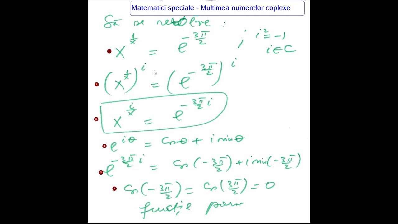 23 - 05 - 2023 - Matematici speciale - Multimea numerelor complexe ...