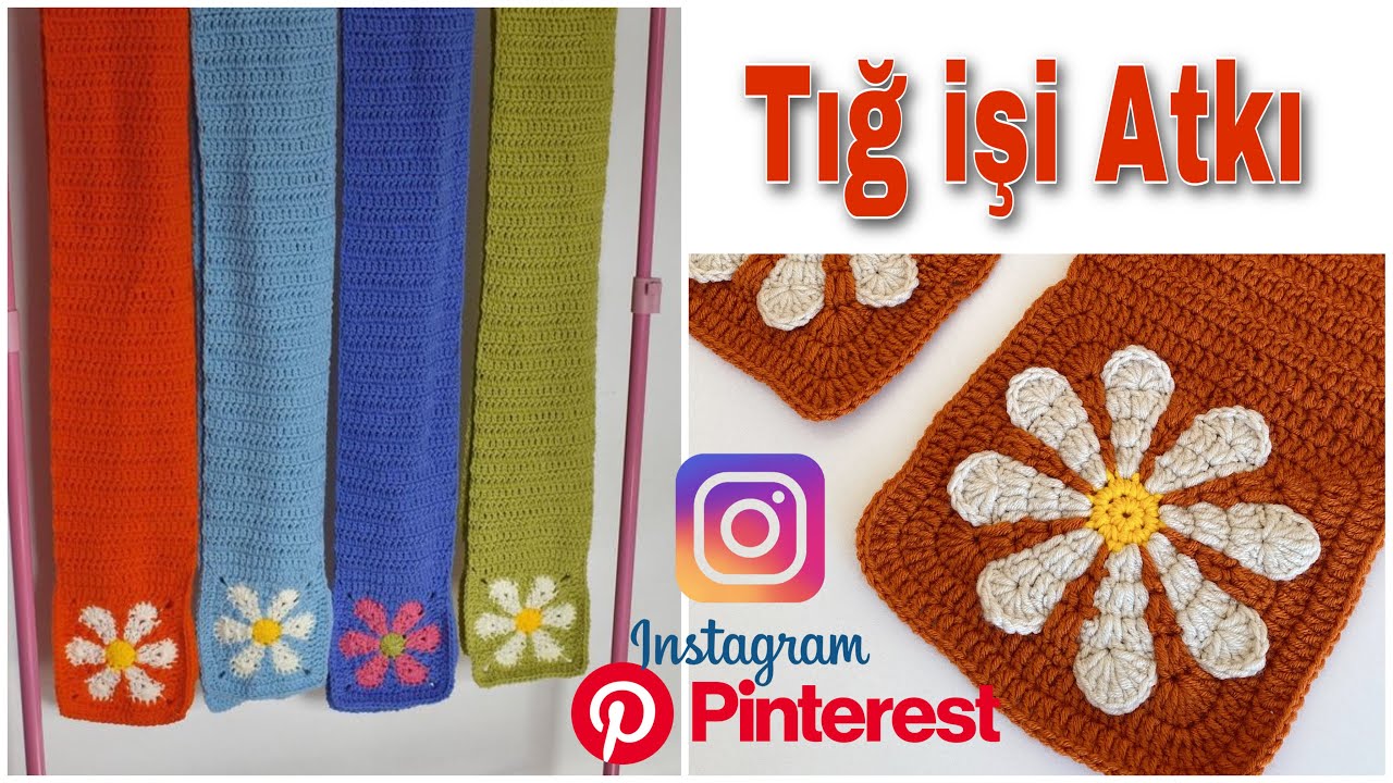 MODİF ATKI / RENKLİ ATKI / TIĞ İŞİ ATKI / CROCHET SCARF / PART 1 # ...