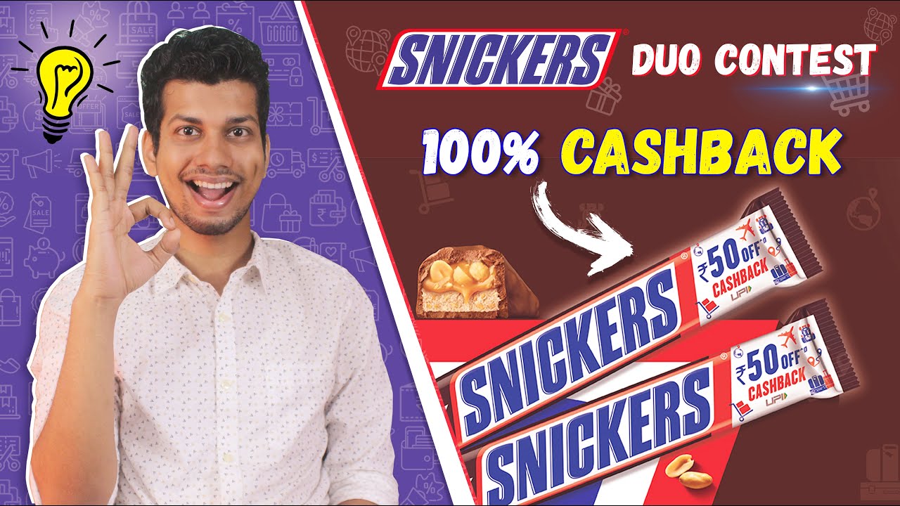 FREE Snickers 100 Cashback On Snickers Snickers Duo Contest free-snickers-100-cashback-on-snickers-snickers-duo-contest