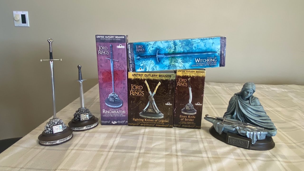 Lord of the Rings 1/5 scale Miniature Swords and Knives by United ...