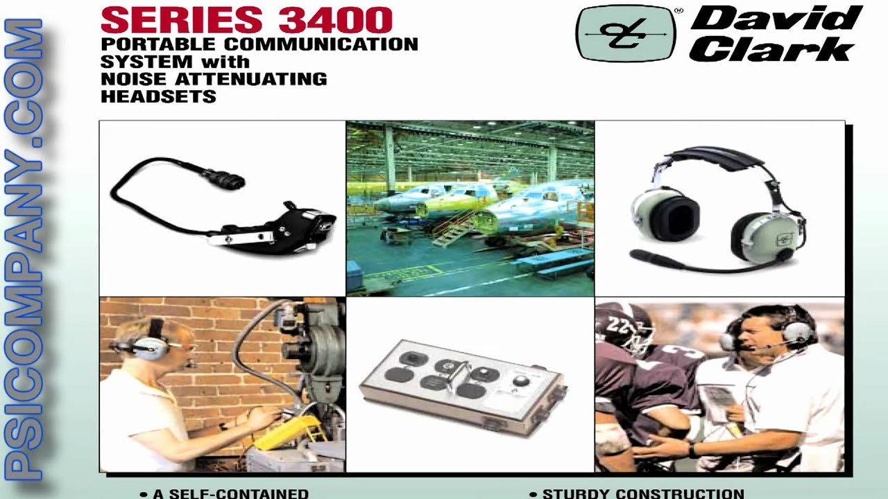 David Clark 3400 Series Portable Communication Systems - YouTube