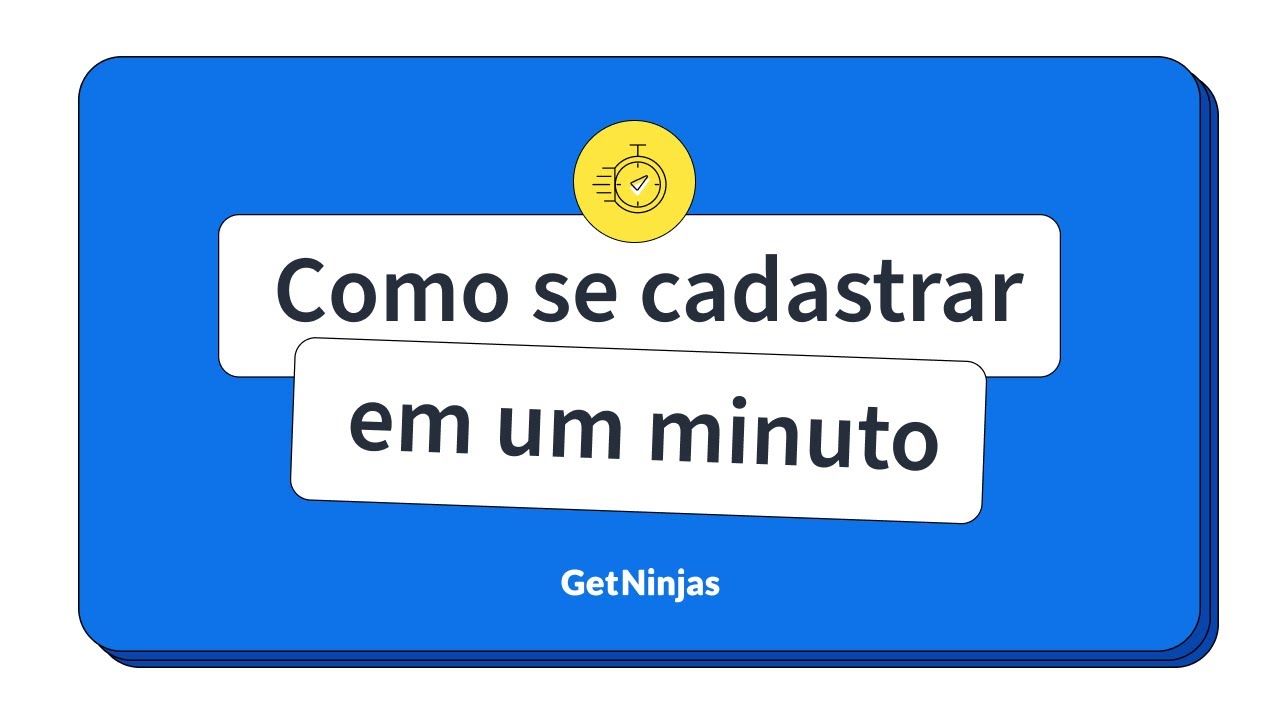 Como se cadastrar em um minuto | GetNinjas - YouTube