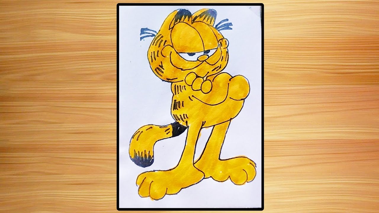 How to DRAW GARFIELD - step by step - YouTube