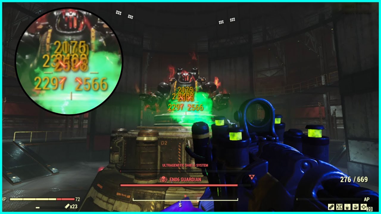 Plasma Rifle (Flamer) Vs EN06 Guardian Fallout 76 PTS - YouTube