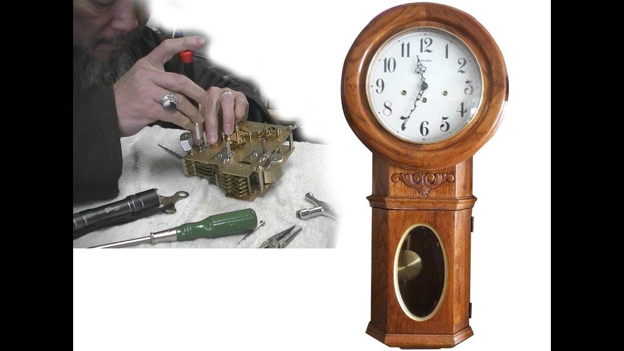 葉浪較鐘 Ethan Allen Wall Clock Repair - YouTube