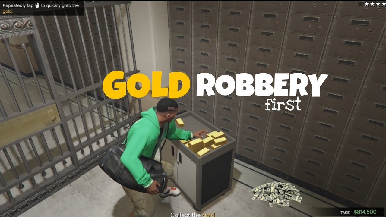 Bank BANK ROBBERY GOLD FIRST TIME IN GTA5 🏃‍♂️🤨| #gta5 # ...