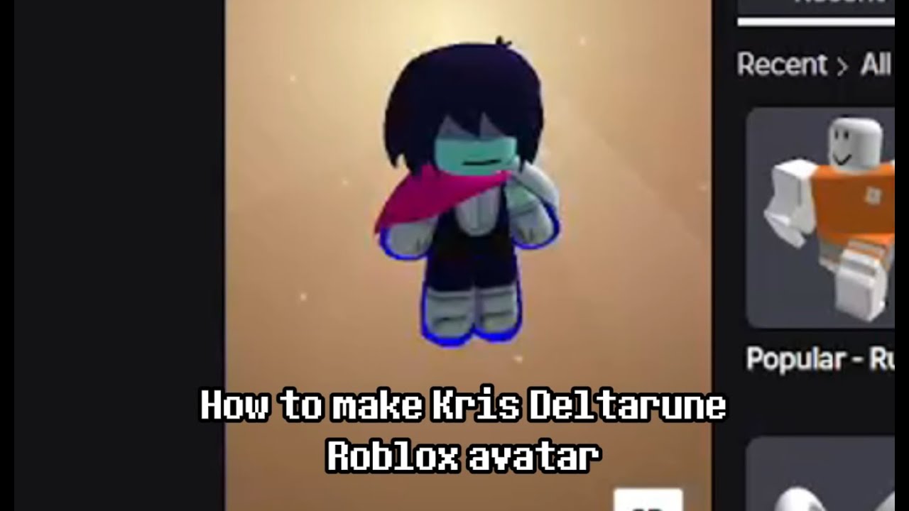 How to make Kris from Deltarune Roblox avatar - YouTube