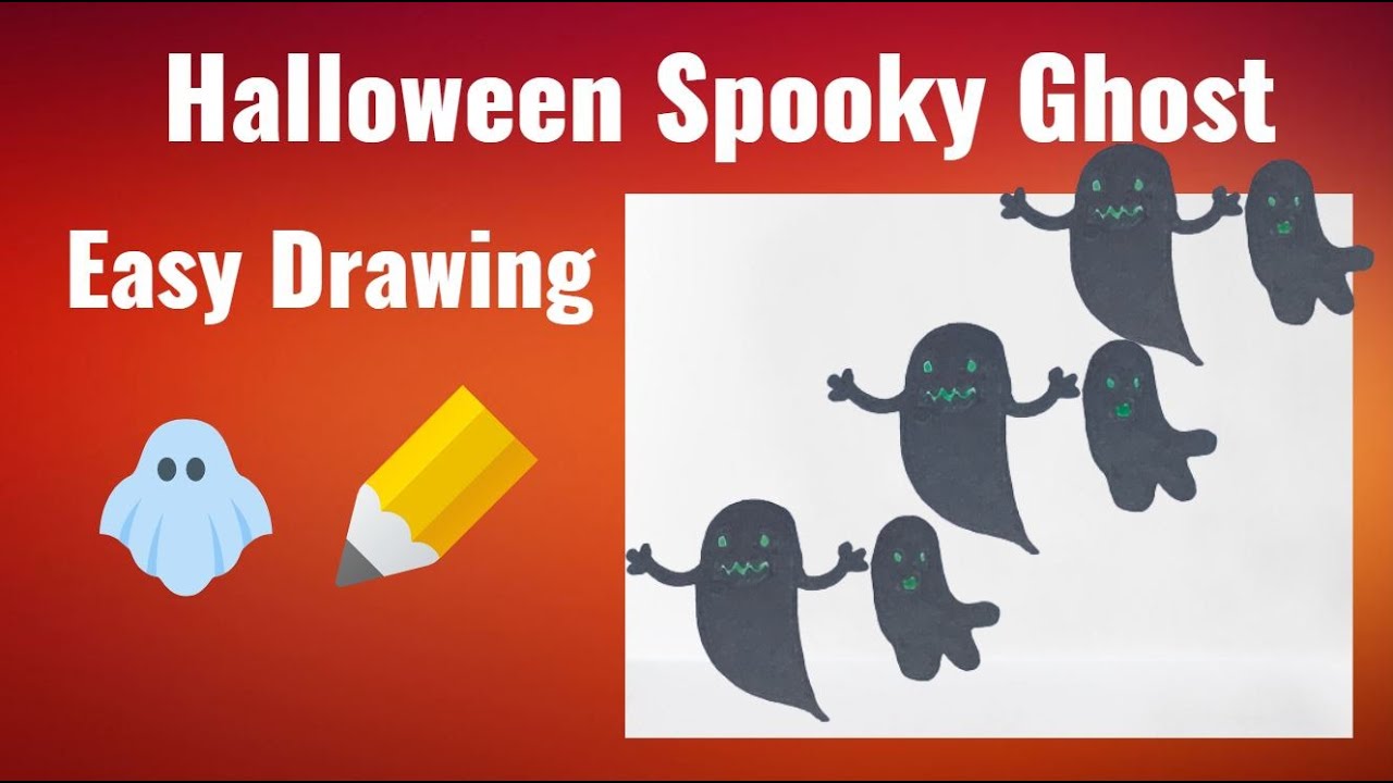 Halloween Spooky Ghost 👻 Easy Drawing | Step by Step | How to draw ...