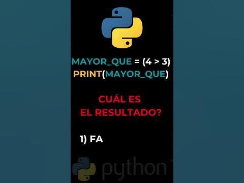 Mayor que en python #programación #python #aprenderdesdecero #ai # ...
