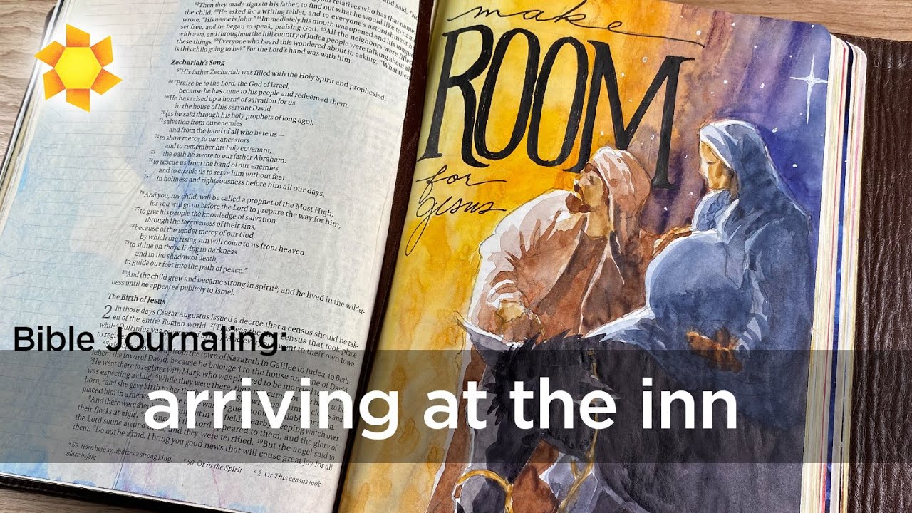 Arriving at the inn - Christmas Eve Bible Journaling - YouTube