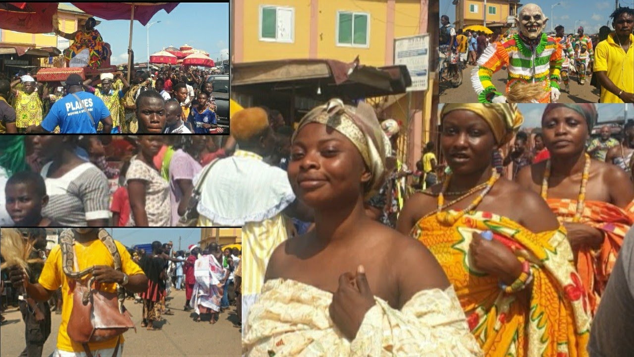 Colorful procession of Culture at Mankessim Akwambo Festival ...