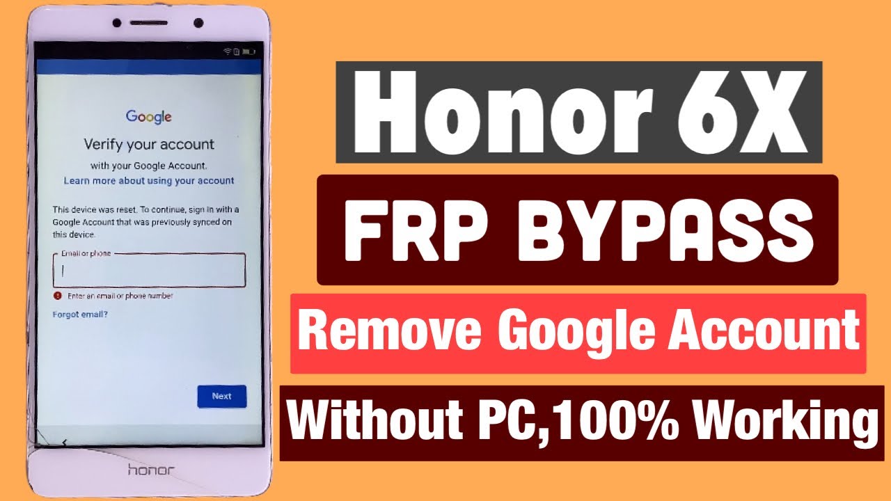 Honor 6X Frp Bypass 2024 Without Pc | Huawei Honor 6X Remove Google ...