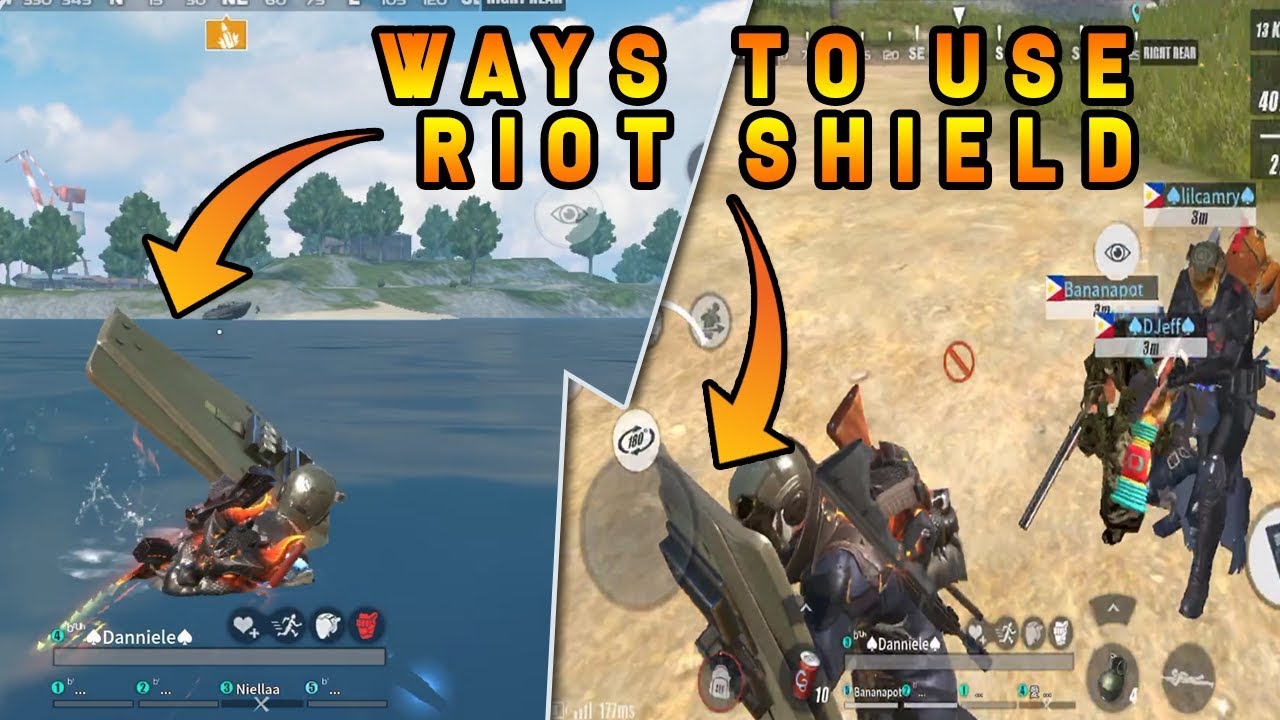 Effective Ways to Use Riot Shield | Rules of Survival | Mobile Gameplay ...