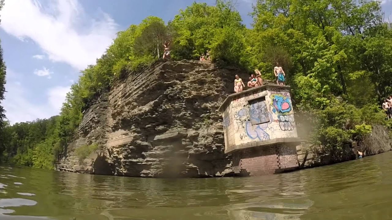 GoPro Cliff Jumping 2015 Ithaca New York - YouTube