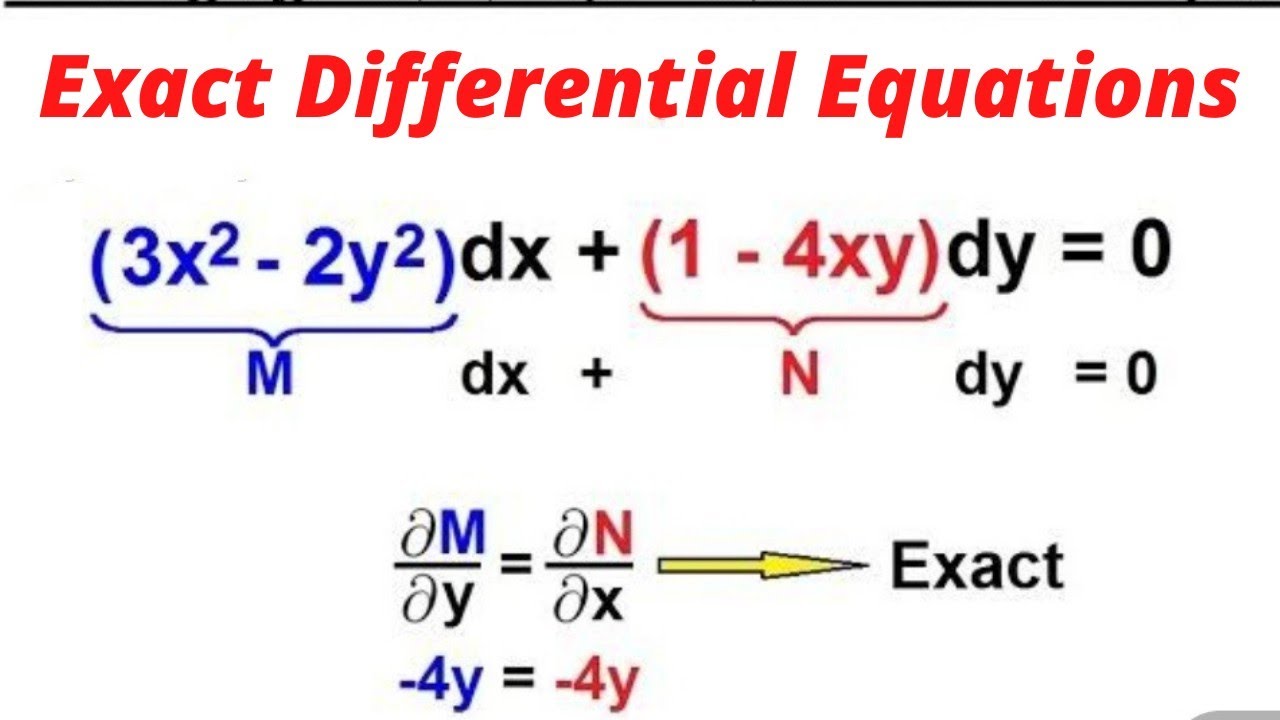 Differential Equations Lec-7 (Exact D.E from Zero to Hero Level) - YouTube