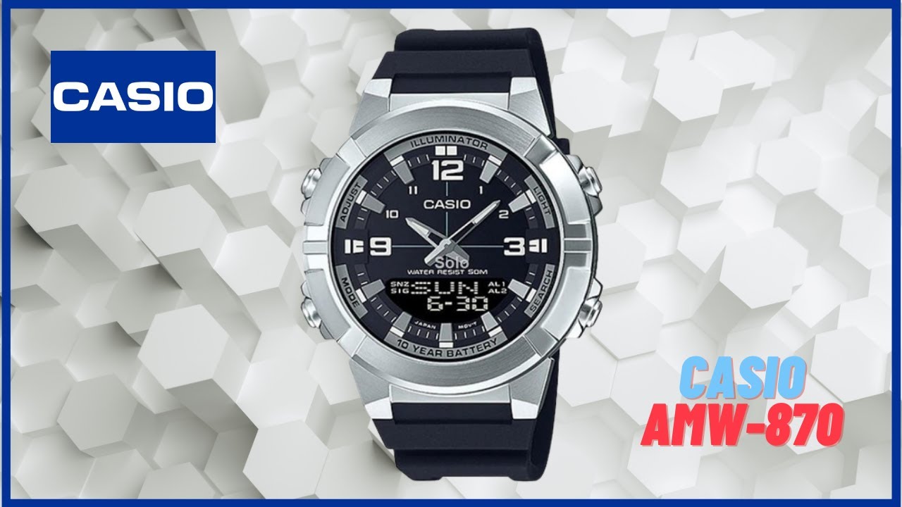 relógio casio AMW-870 - YouTube