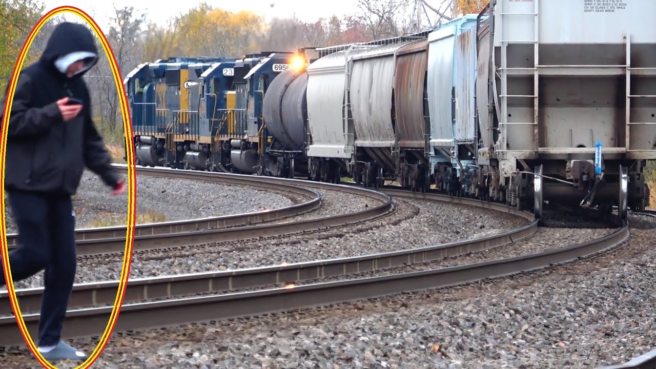 CP + KCS Power on Stack Train. CSXT Engine 69 Leads Tanker Train. Big NS Freight Train Amtrak ...