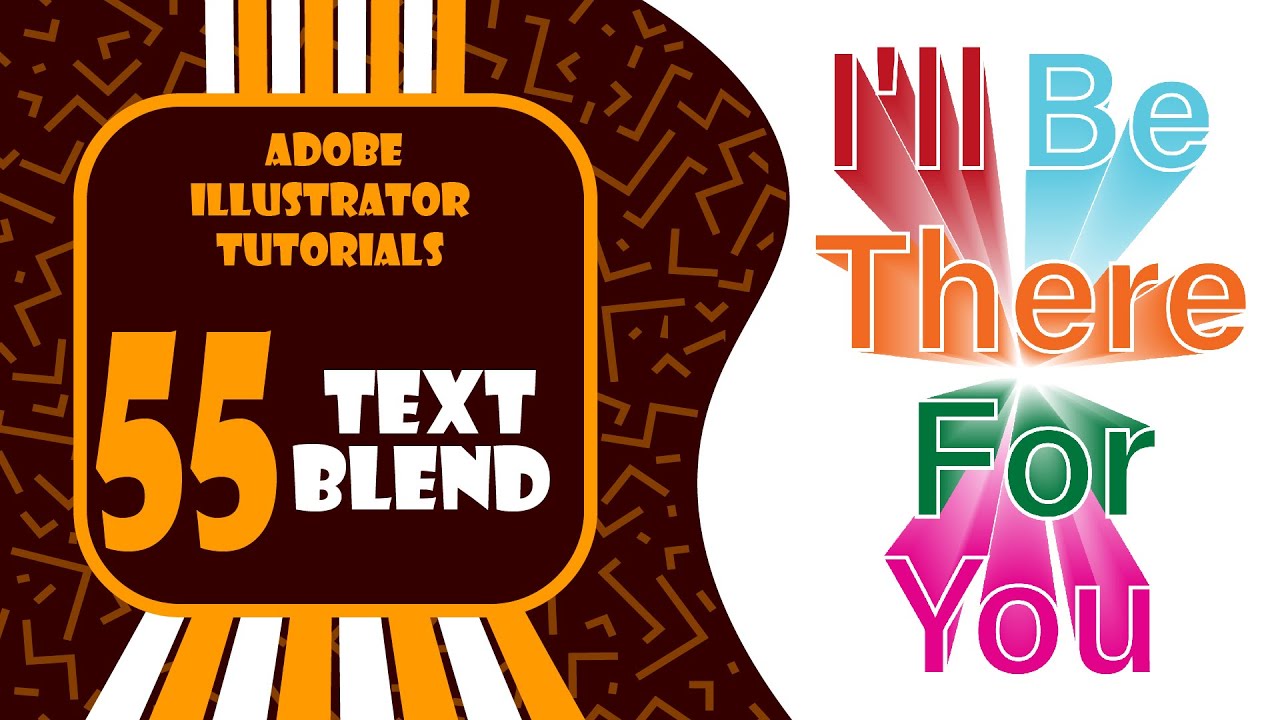 Adobe illustrator tutorials | 55 - Text blend - YouTube