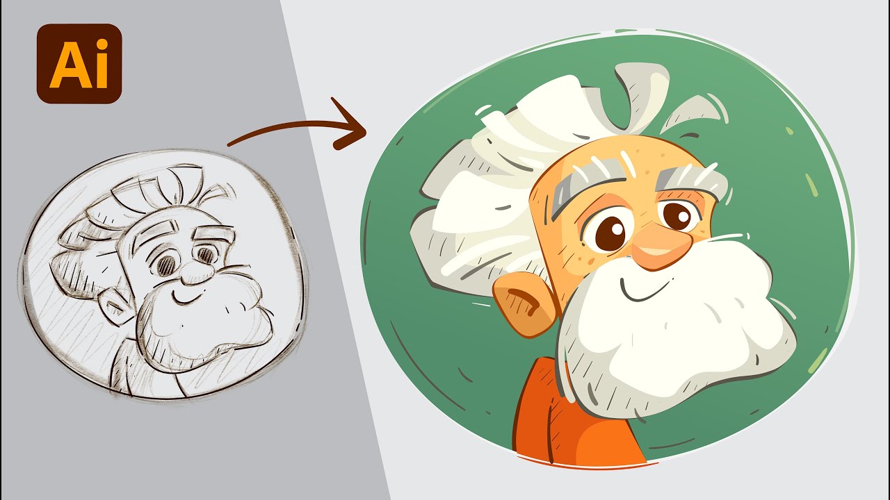 VECTOR ILLUSTRATION PROCESS in Adobe Illustrator - YouTube