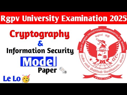 Cryptography & Information Security model paper 🗞️ le lo 🥳 || Rgpv CS ...
