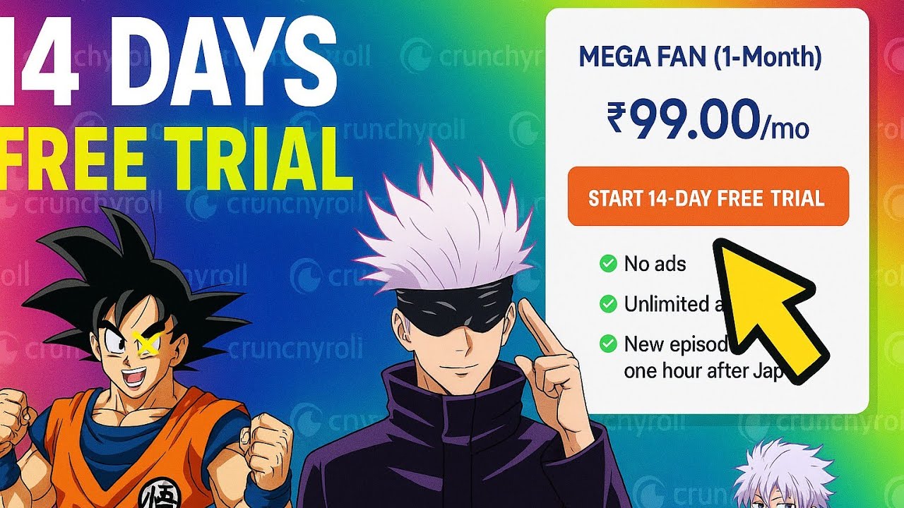 🔥 Get CRUNCHYROLL Premium FREE for 14 Days! | Watch Anime Without ADS 💥 ...