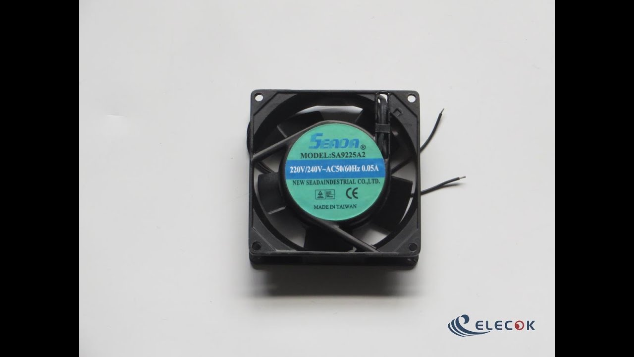 SEADA SA9225A2 220/240V 0.05A 2wires Cooling Fan - YouTube