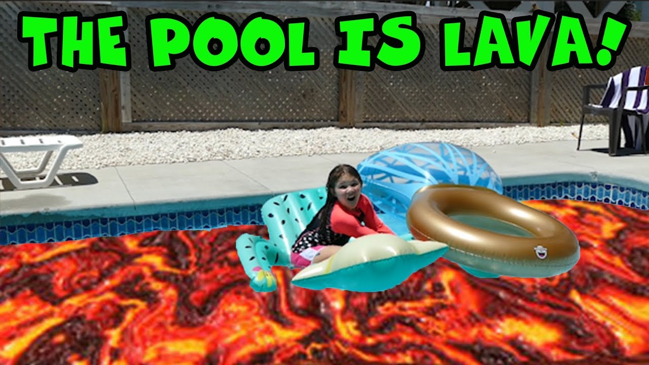 The Pool Is LAVA Challenge! - YouTube