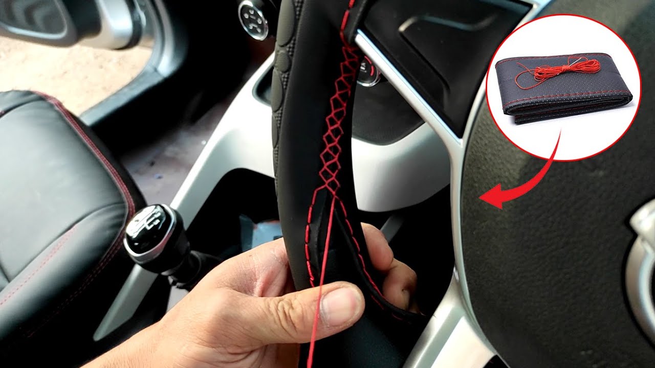 Steps On How To Stitch On Wrap A Car Steering Wheel Hand Sewing